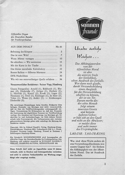 Sonnenfreunde N61 FKK Zeitschrift Magazin Heft Etsy Australia