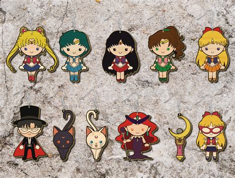 Sailor Moon Earrings Svg Bundle Cartoon Earrings SVG File Etsy