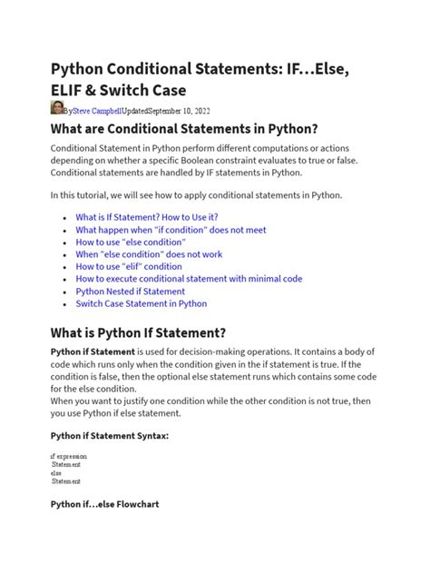 l1 conditional statements pdf python programming language control flow