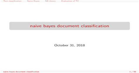 naive bayes document classification university of windsorjlu myweb cs uwindsor ca 538