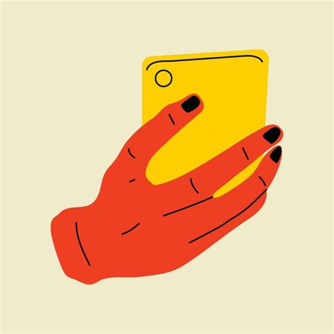 Hand Holding Smartphone Vector Illustration In Flat Style 24626200