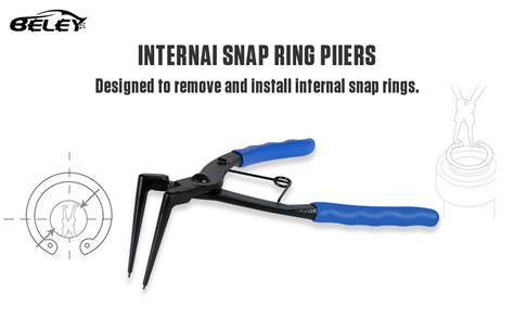 BELEY Heavy Duty Cylinder Snap Ring Pliers Internal Ring Remover