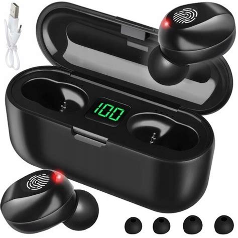 Słuchawki Bezprzewodowe Douszne Dotykowe Bluetooth Powerbank Etui