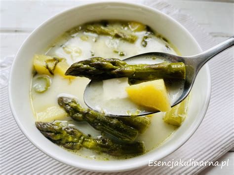 Zupa szparagowa z ziemniakami i fetą Esencja Kulinarna
