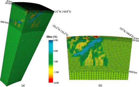 the 3 d spectral element mesh p wave velocity anomalies from the download scientific diagram