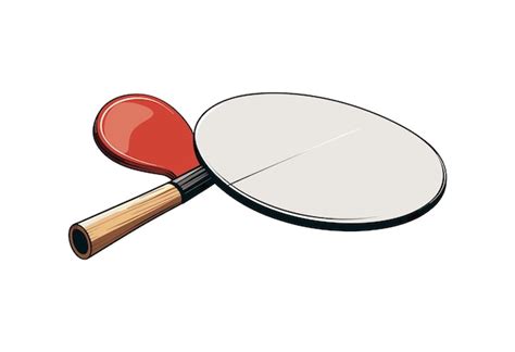 Ilustración de vector de raqueta de tenis de mesa de paleta de ping