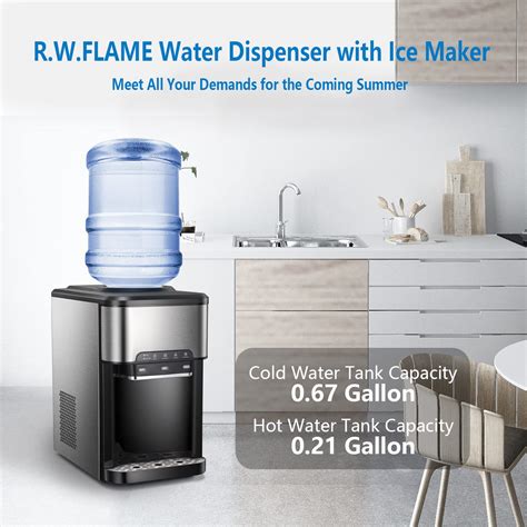 Buy R W FLAME 3 In 1 Countertop Water Cooler Dispenser With Ice Maker