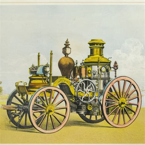 Americana Fire Fighting Steam Fire Engine Amoskeag Antique Print