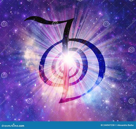 Cho Ku Rei Usui Reiki Symbol Power Universe Background Royalty Free
