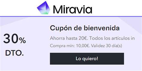 Cupones y Código descuento Miravia
