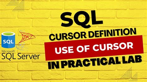 Sql Cursor Understanding About CURSOR In SQL How To Create And Use