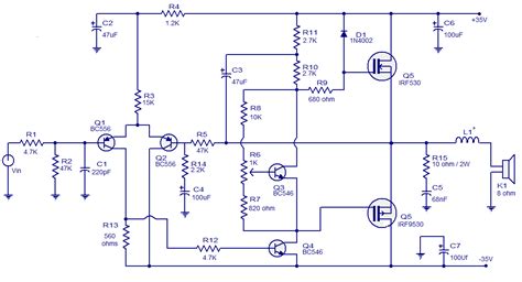 200 Watt Mosfet Amplifier Circuit Diagram