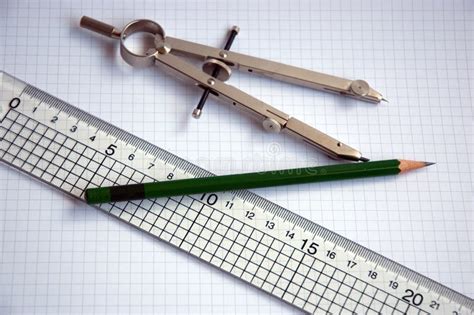 Pencil Compass And Ruler Stock Photo Image Of Draw Mathematics 2699008