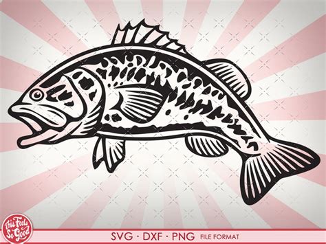 Bass Svg Bass Fish Svg Cut Files For Cricut Bass Fishing Etsy