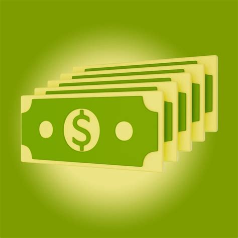 Pila de dinero icono 3d ilustración Foto Premium