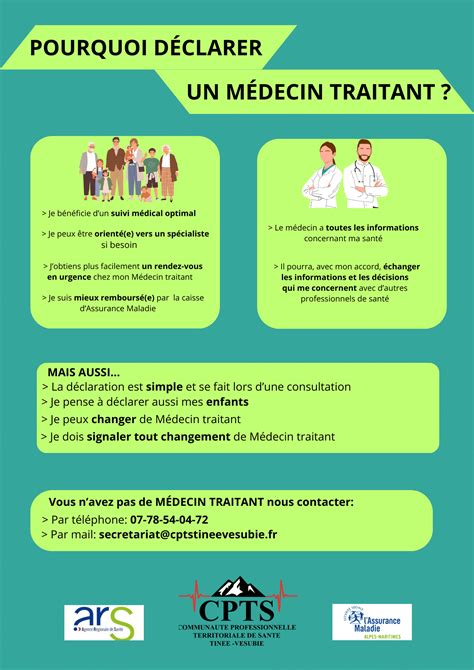 POURQUOI DÉCLARER UN MÉDECIN TRAITANT CPTS Tinée Vésubie