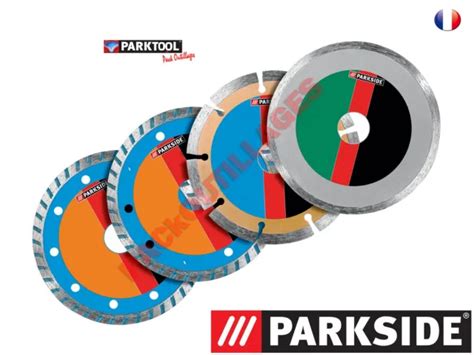 Parkside Accessoires Pour Meuleuse Dangle Set De Disques Diamant