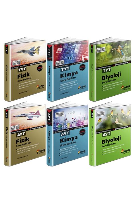 Aydın Yayınları Aydın 2023 Tyt Ayt Fizik Kimya Biyoloji Soru Bankası