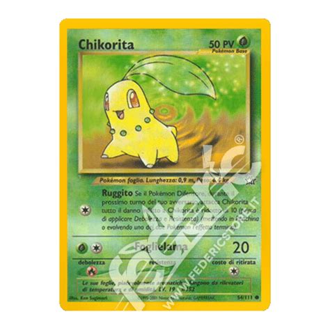 054 111 Chikorita Comune Unlimited IT MINT Federicstore