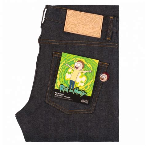 Naked And Famous X Rick Morty Morty Smith Aww Geez Selvedge
