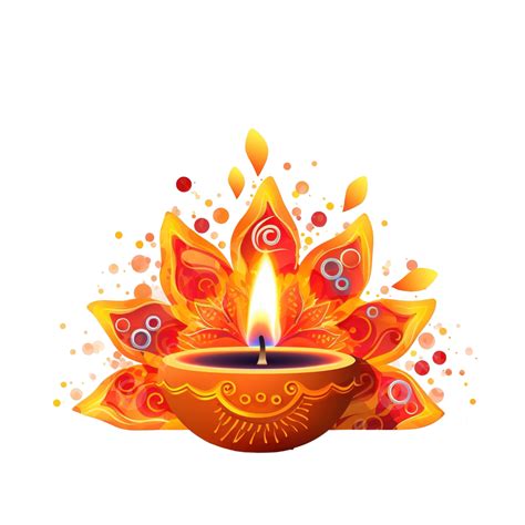 Happy Diwali Creative Illustration With Indian Style Decoration Divali