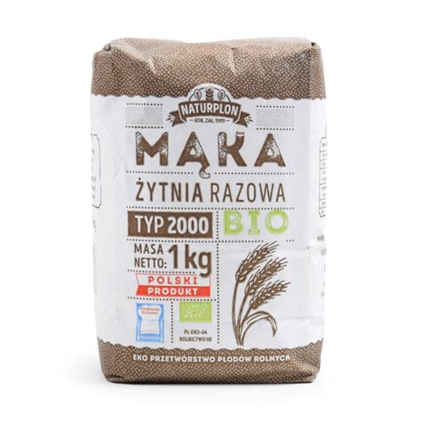 MĄKA ŻYTNIA RAZOWA TYP 2000 BIO 1kg Naturplon Sklep EcoWybrane pl