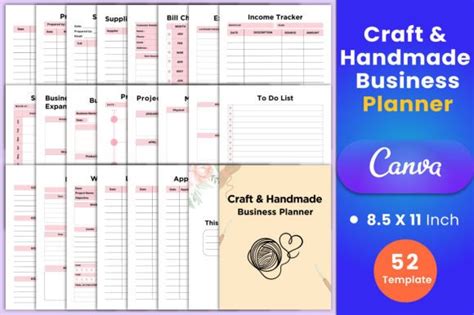 Craft Handmade Business Planner Canva Graphic By Munjixpro Creative