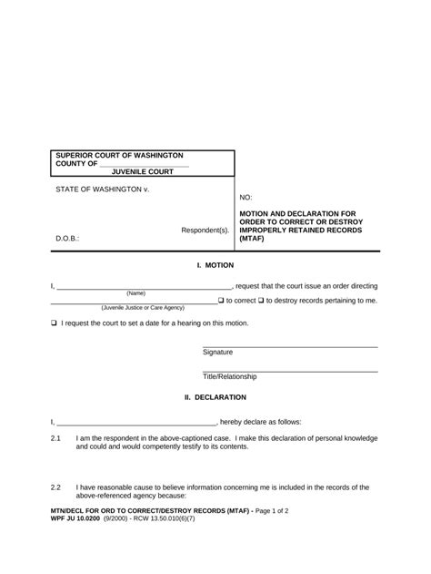 Washington Motion Declaration Complete With Ease AirSlate SignNow