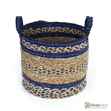 Seagrass Blue Storage Baskets Wholesale Supplier In Vietnam