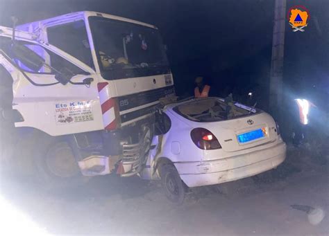 Grave accident de la circulation à Man collision entre un camion