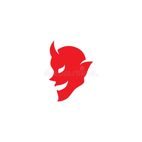 Plantilla De Icono Del Logotipo Del Diablo Rojo Ilustración del Vector
