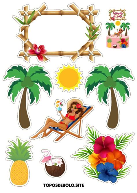 Topo 77 Imagem Topo De Bolo Tropical Para Imprimir Br Thptnganamst