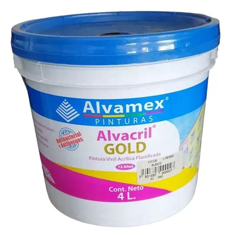 Pintura Vinil Acr Lica Alvacril Gold Satinada Lts Env O Gratis