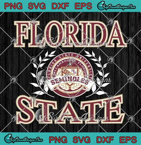 Florida State Seminoles Laurels Logo SVG Florida State University SVG