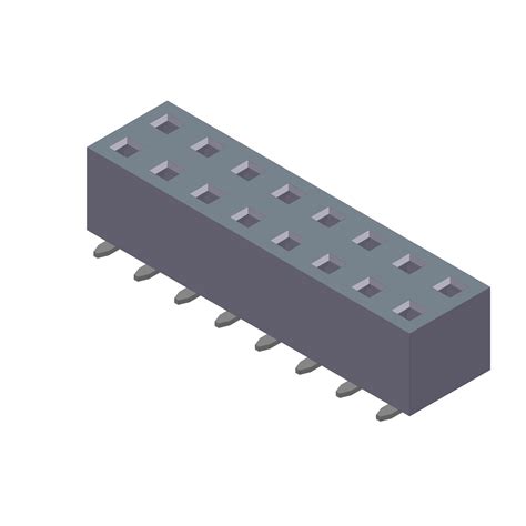 SMD Right Angle PCB Female Header 2 5p 10 Pin Position 2 54 Mm Dual Row
