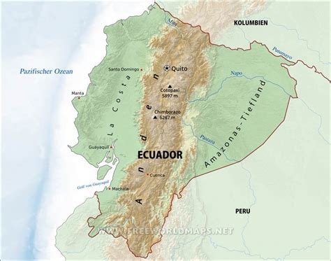 Karte Von Ecuador Freeworldmaps Net