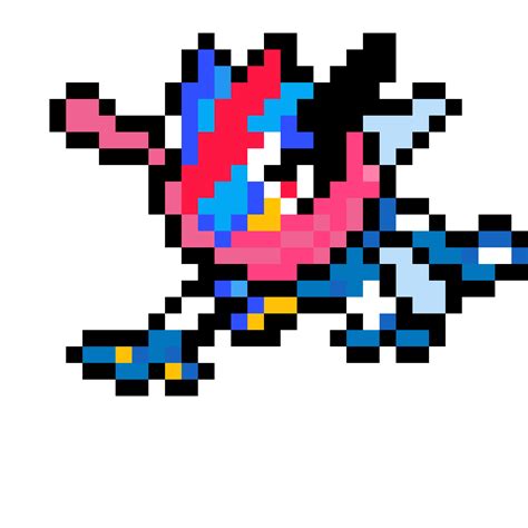 Pixilart Ash Greninja Pixel Art By Anonymous
