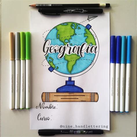 Portada De Geograf A Portadas De Geografia Portada De Cuaderno De