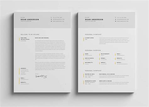 13 Photoshop Illustrator InDesign Resume Templates
