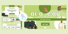 Grade 3 Phonics Ai A E Ay Flashcards Teacher Made Twinkl