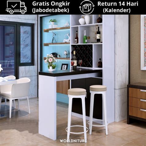 Jual Worldniture Lane Meja Bar Mini Bar Minimalis Modern Full Set 120