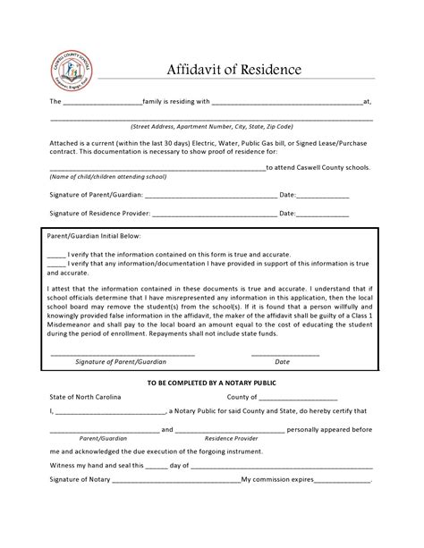 Affidavit Format For Residence Certificate Infoupdate Org