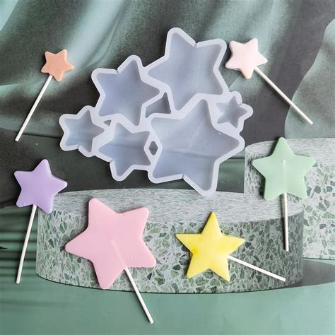 Molde silicón mini paletas estrella X6 ASIA MALL