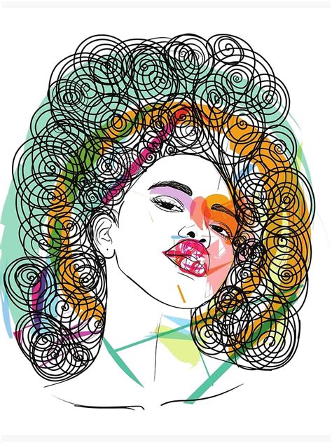 Line Art Woman Face Drawing Black Woman Poster For Sale By Everest49
