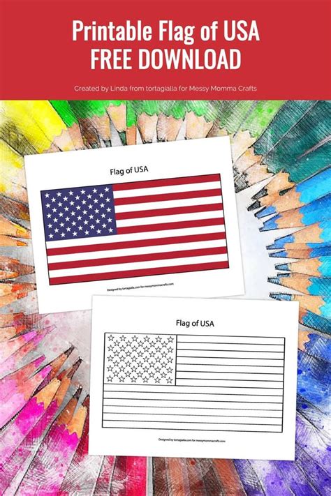 Free Printable US Flag Coloring Page En 2024