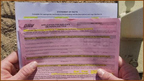 Ca Dmv Copy Of Pink Slip Form Reg Printable Printable Forms Free