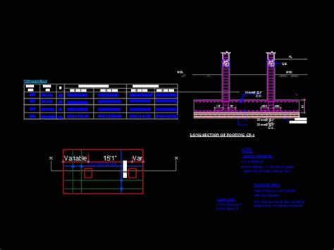 Barda Perimetral Cimentacion Y Detalles En DWG 474 59 KB Librería CAD