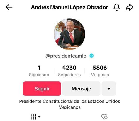 Abre AMLO cuenta de TikTok Contraste Política y Sociedad