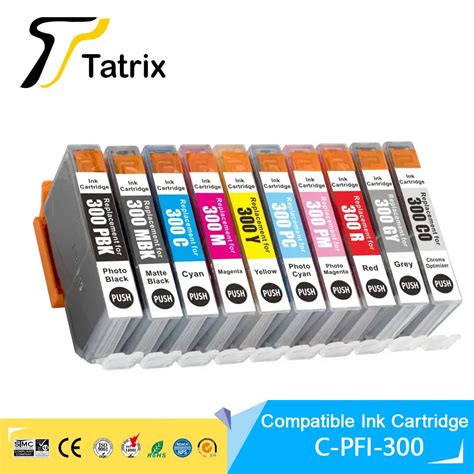 Tatrix PFI300 PFI 300 PFI 300 Premium Compatible Color Inkjet Ink
