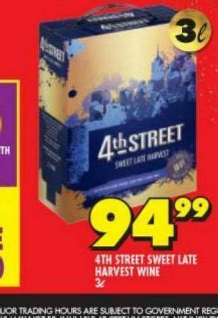 4th Street Wine Offer At Shoprite
